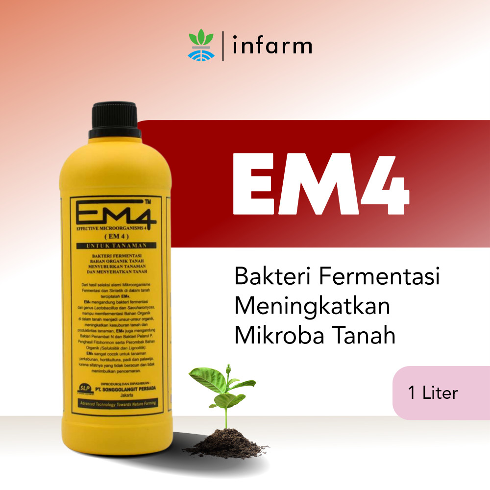 Jual INFARM - Pupuk Organik EM4 Mikroorganisme Pertanian 1 Liter ...