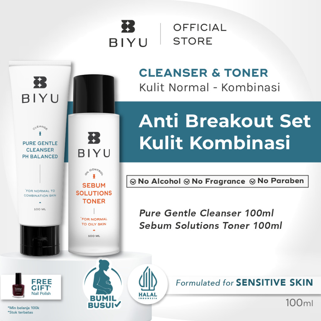 Jual BIYU Anti Breakout Set (Cleanser + Toner Niacinamide) | Shopee ...