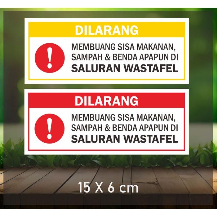 Jual Sticker Dilarang Membuang Sisa Makanan Wastafel 10x6cm | Shopee ...