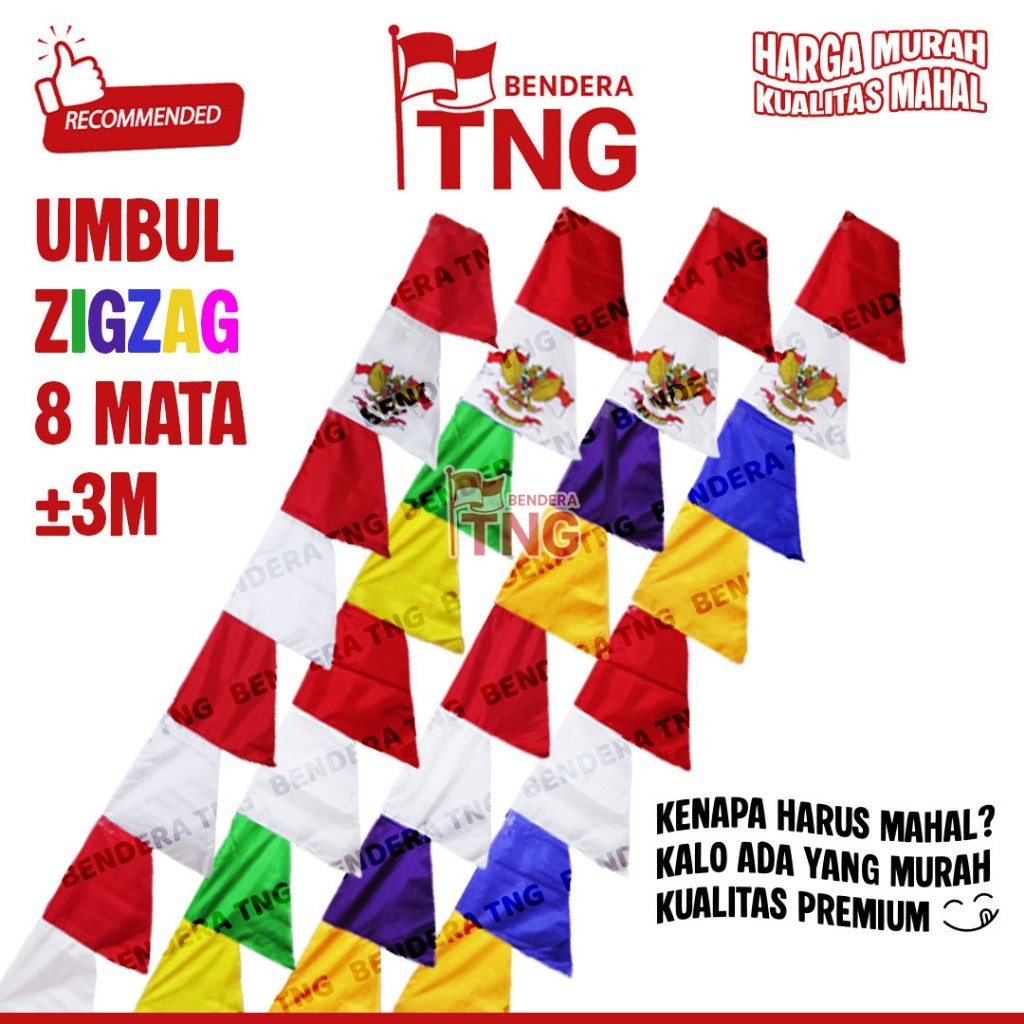Jual BENDERA TNG Umbul Umbul Warna Warni bendera umbul-umbul Indonesia ...