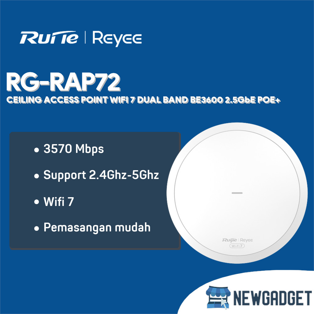 Jual RUIJIE REYEE RG-RAP72 CEILING ACCESS POINT WIFI 7 DUAL BAND BE3600 ...