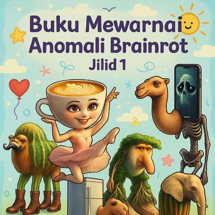 Jual Anomali Brainrot Buku Mewarnai Anak Lucu & Unik Jilid 1 20 Halaman ...