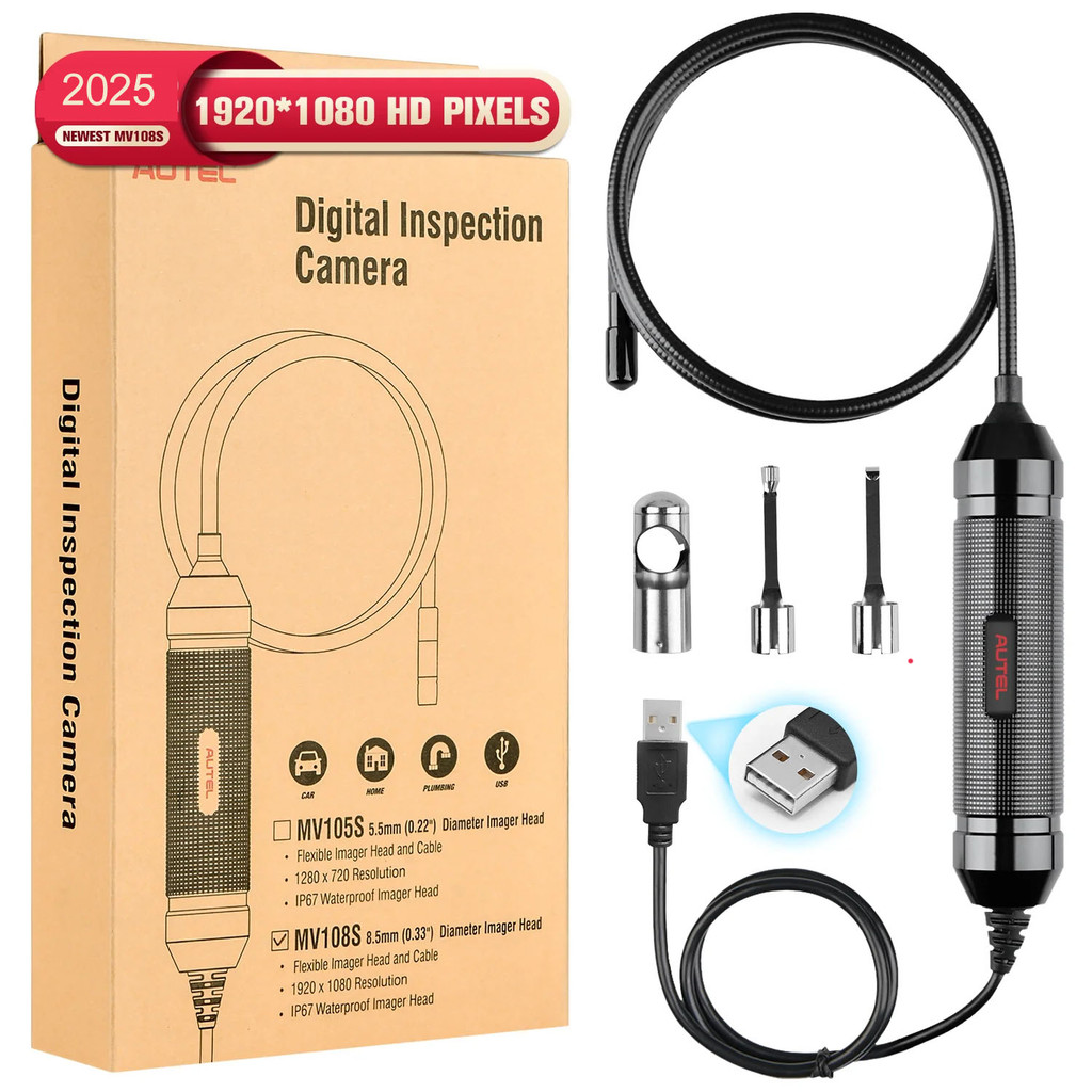 Jual Autel MaxiVideo MV108S Camera MV108S Endoscope Inspection Tool ...