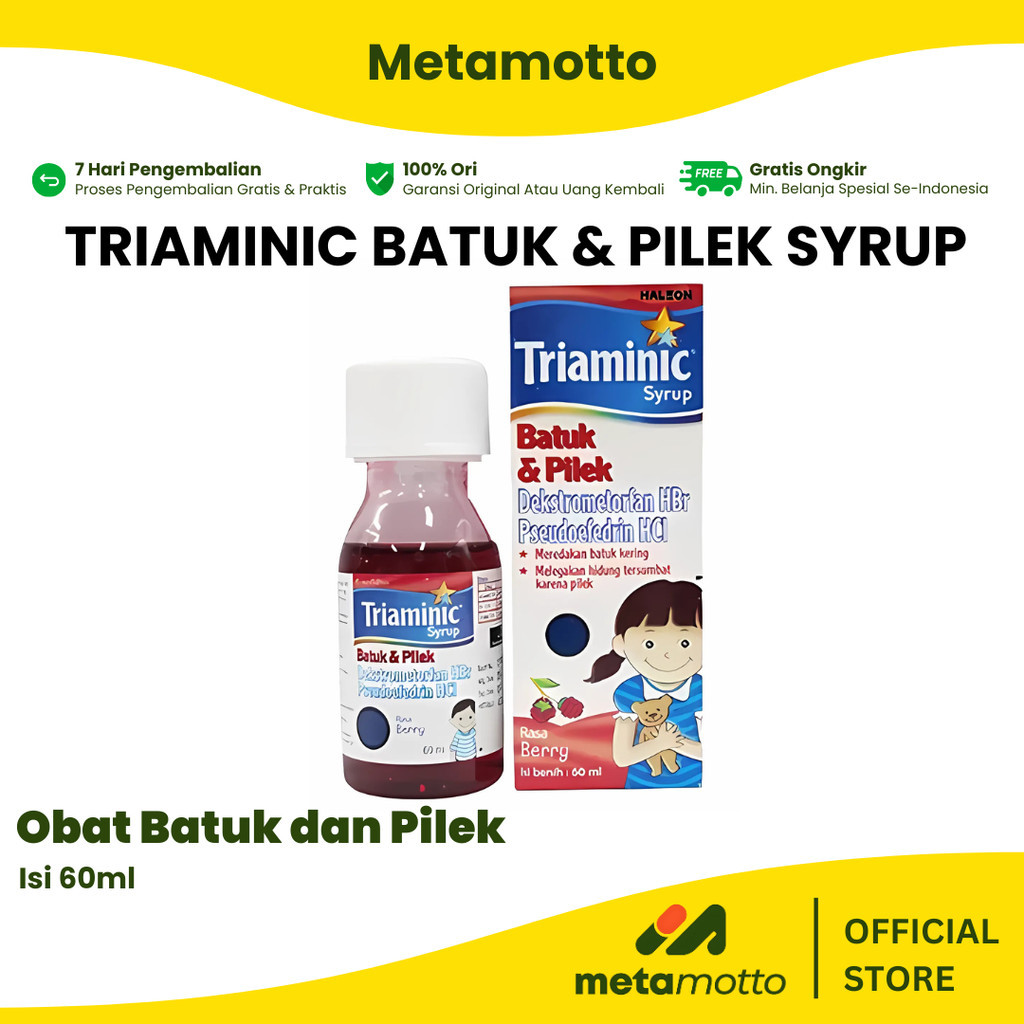 Jual Triaminic Batuk & Pilek Berry Syrup 60 ml - Metamotto Setia ...