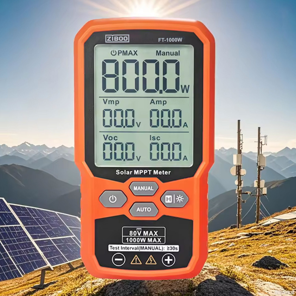 Jual ZIBOO FT-1000W Solar MPPT Meter Photovoltaic Multimeter,PV Module ...