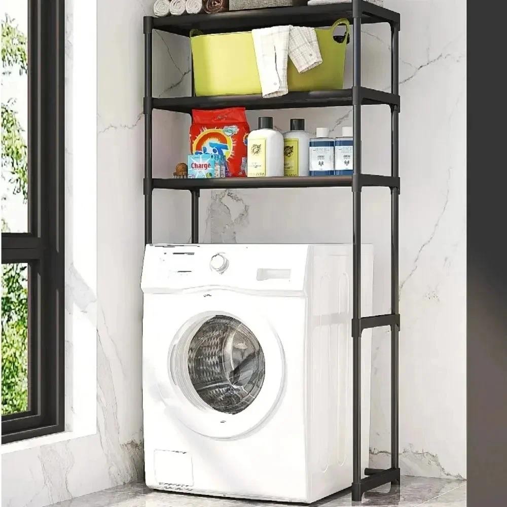 Jual Washing Machine Storage Rack 3 Layers Adjustable Portability ...