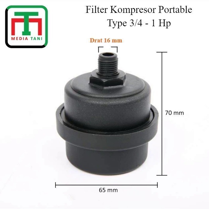 Jual Air Filter Kompresor Portable Type 3/4 - 1 Hp Drat 16 mm Bahan ...