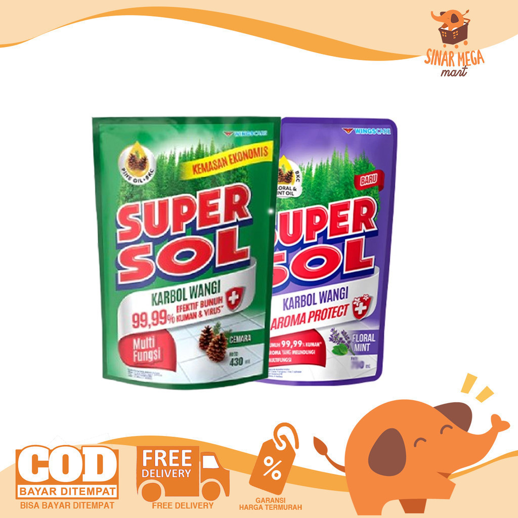 Jual SUPERSOL Karbol Pouch / Pewangi Penghilang Bau Serbaguna | Shopee ...