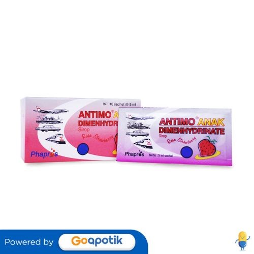 Jual Antimo Anak Rasa Strawberry 5 Ml Sirup Box 10 Sachet | Shopee ...