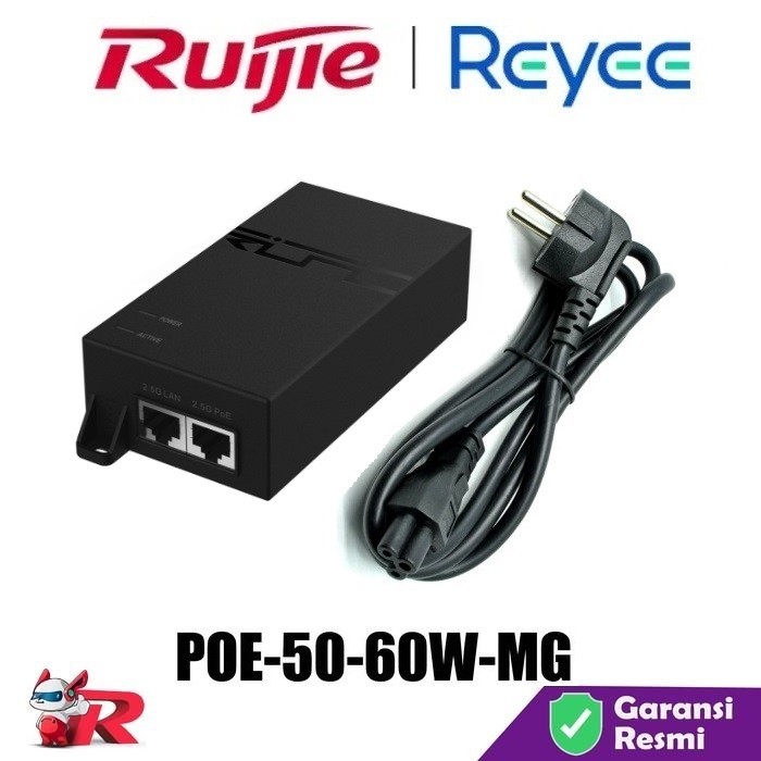 Jual Ruijie RG-POE-50-60W-MG Adaptor PoE Injector 2,5G 25000Base-T 50V ...