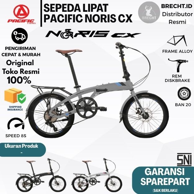 Jual Sepeda lipat Pacific Noris CX 8sp Alloy Ukuran 20" inchi Folding ...