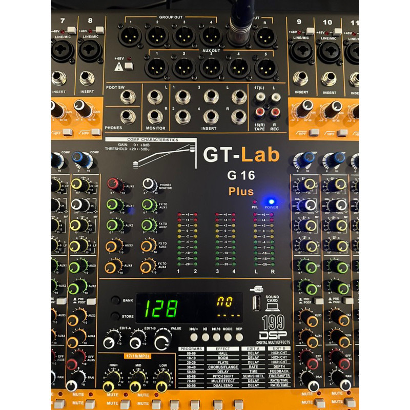 Jual Mixer GT LAB 16 chanel gtlab G16 plus Original Garansi Resmi Terbaru + Compressor | Shopee ...