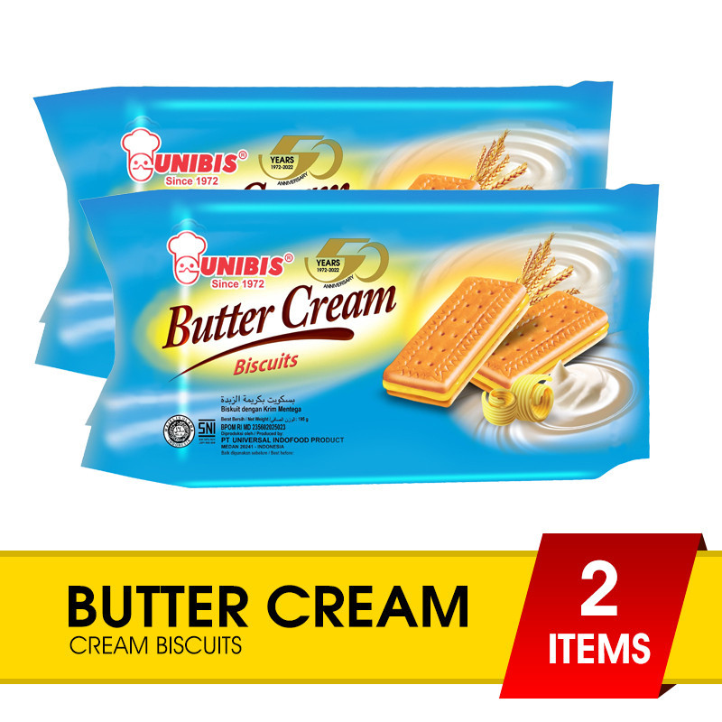 Jual (2 bungkus) Unibis Butter Cream 195g | Shopee Indonesia