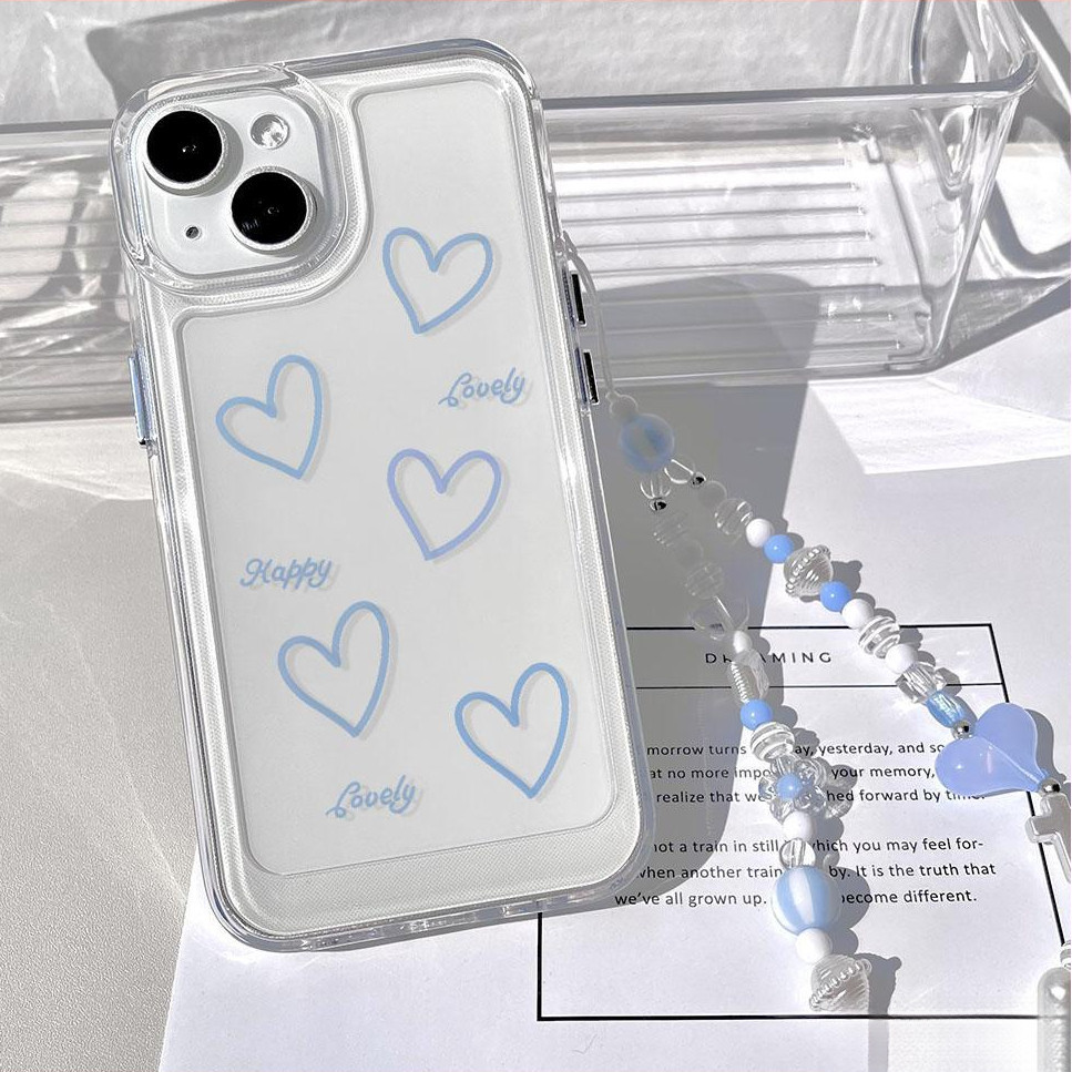 Jual Tahan Benturan Bentuk hati tombol garis biru NEW Case hp VIVO V50 ...