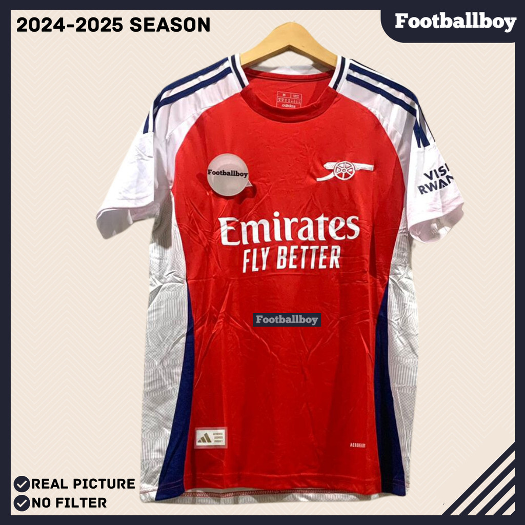 Jual JERSEY BAJU BOLA ARSENAL HOME 2024 2025 RED MERAH GRADE ORI IMPORT ...