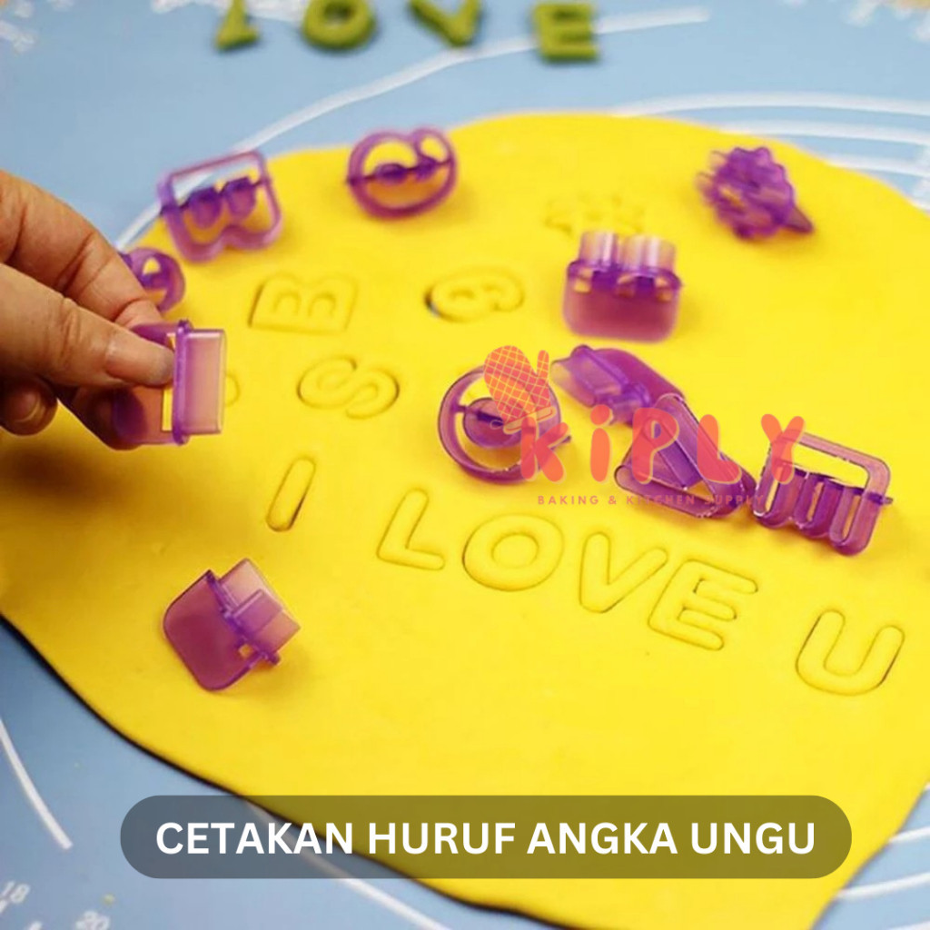 Jual Cetakan Huruf Angka Ungu/Cetakan Adonan Kue Fondant Huruf Angka ...