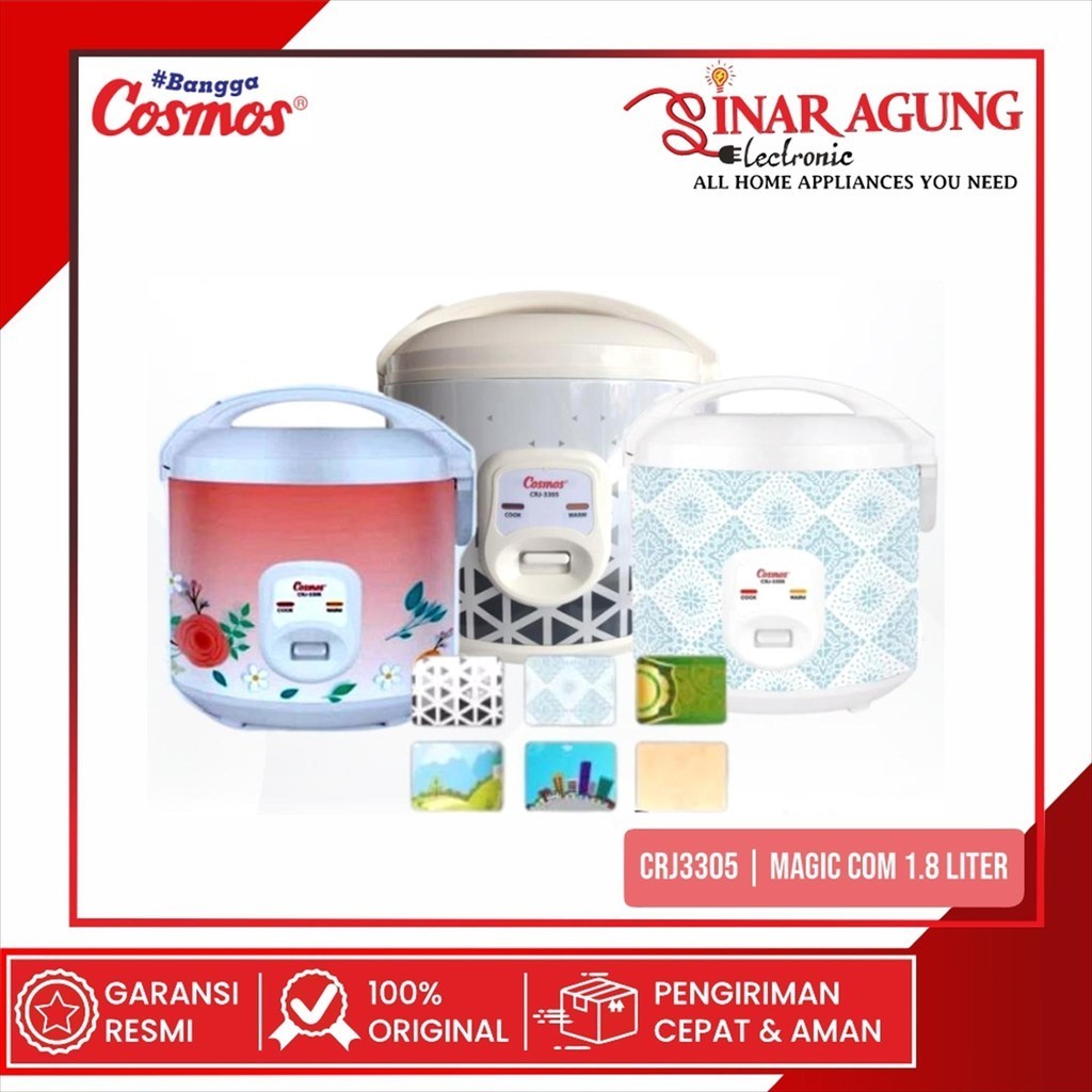 Jual COSMOS CRJ3305 / CRJ-3305 MAGIC COM 1.8L MOTIVE RANDOM | Shopee ...