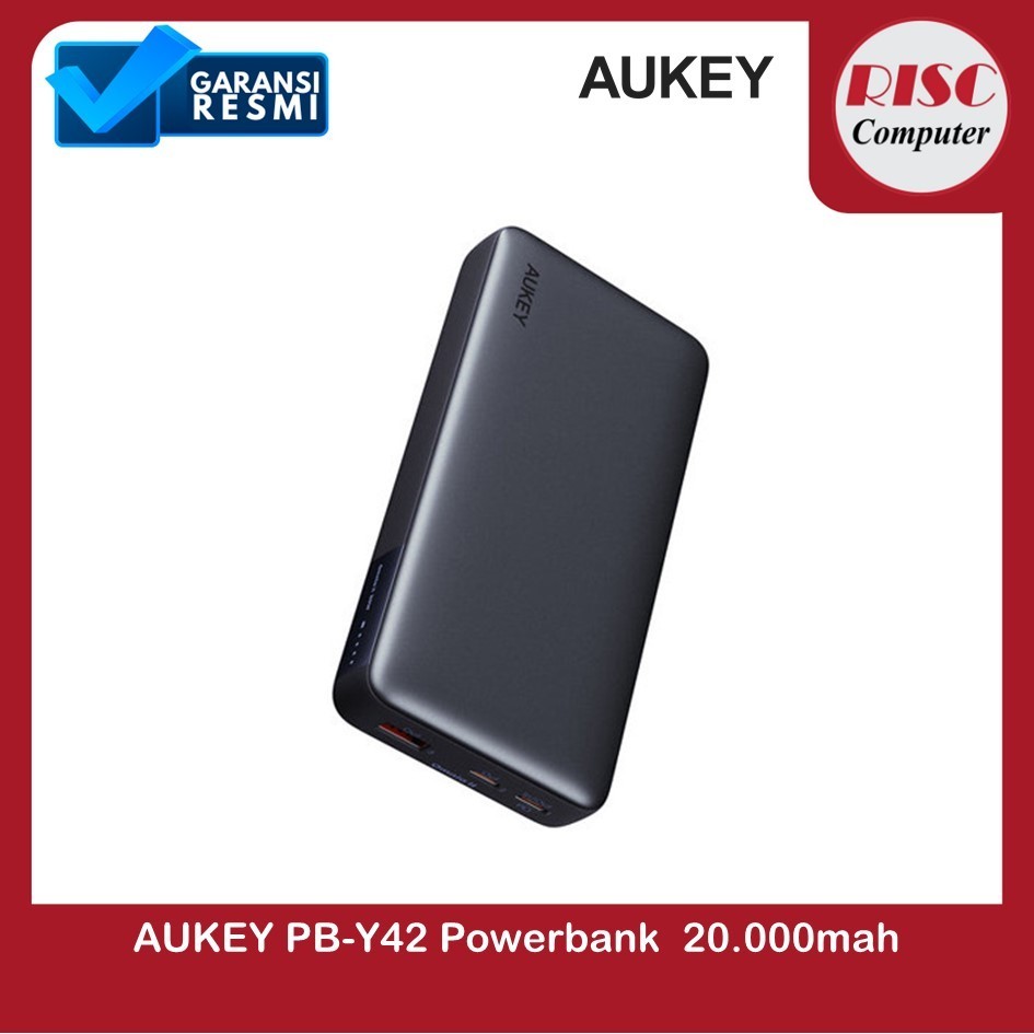 Jual AUKEY PB-Y42 Powerbank 20.000mah USB Type C 30W PD 3.0 Slim ...