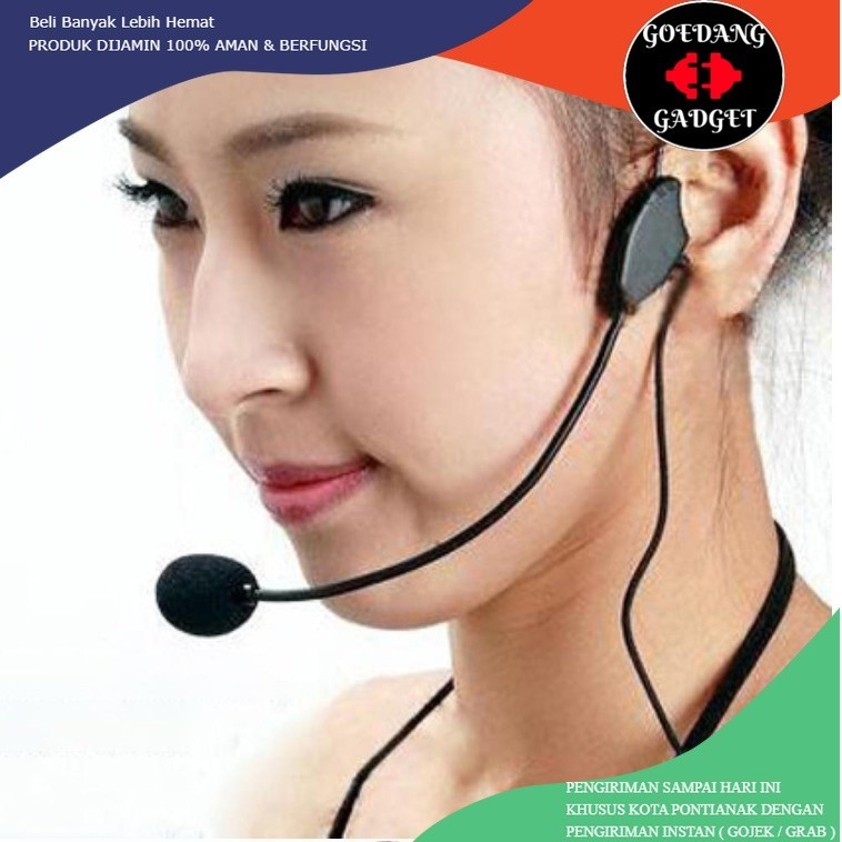 Jual MIC BANDO CLIP ON MICROPHONE BANDO KABEL MIC BANDO JACK 3.5MM ...