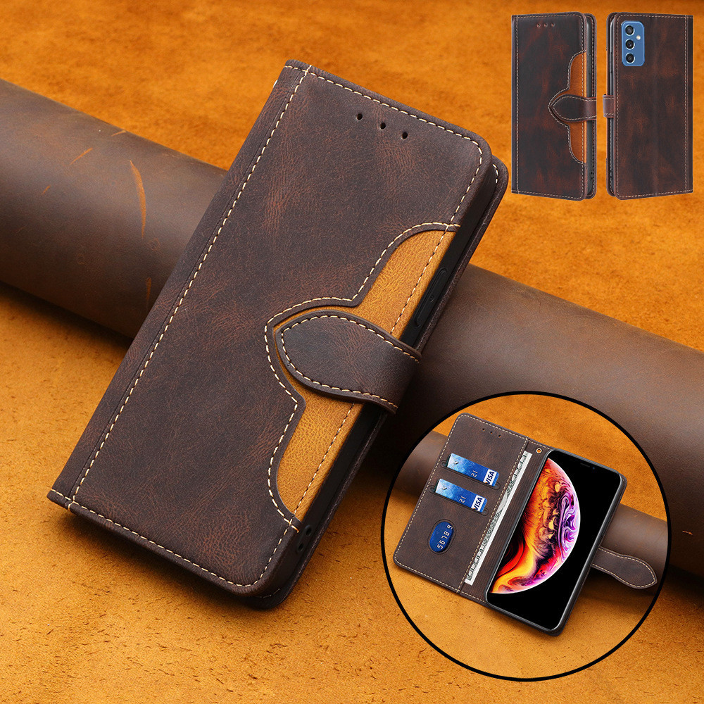 Jual Casing PU Kulit untuk Samsung Galaxy M52 5G Flip PU Dompet Keranjang Slot Siaga Menutupi ...