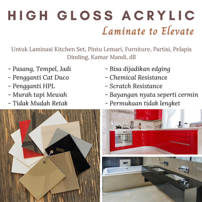 Jual High Gloss Acrylic Zenolite / High Gloss Panel 2mm 4mm dan LE ...