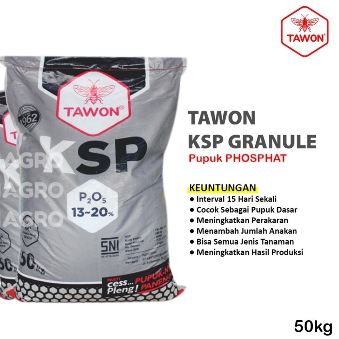 Jual 50 KG - Pupuk KSP Cap Tawon Phosphate Pupuk Dasar Pertumbuhan ...