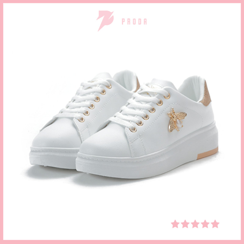 Jual Butterfly Series Sepatu Sneakers Wanita Putih Korean Style Terbaru ...