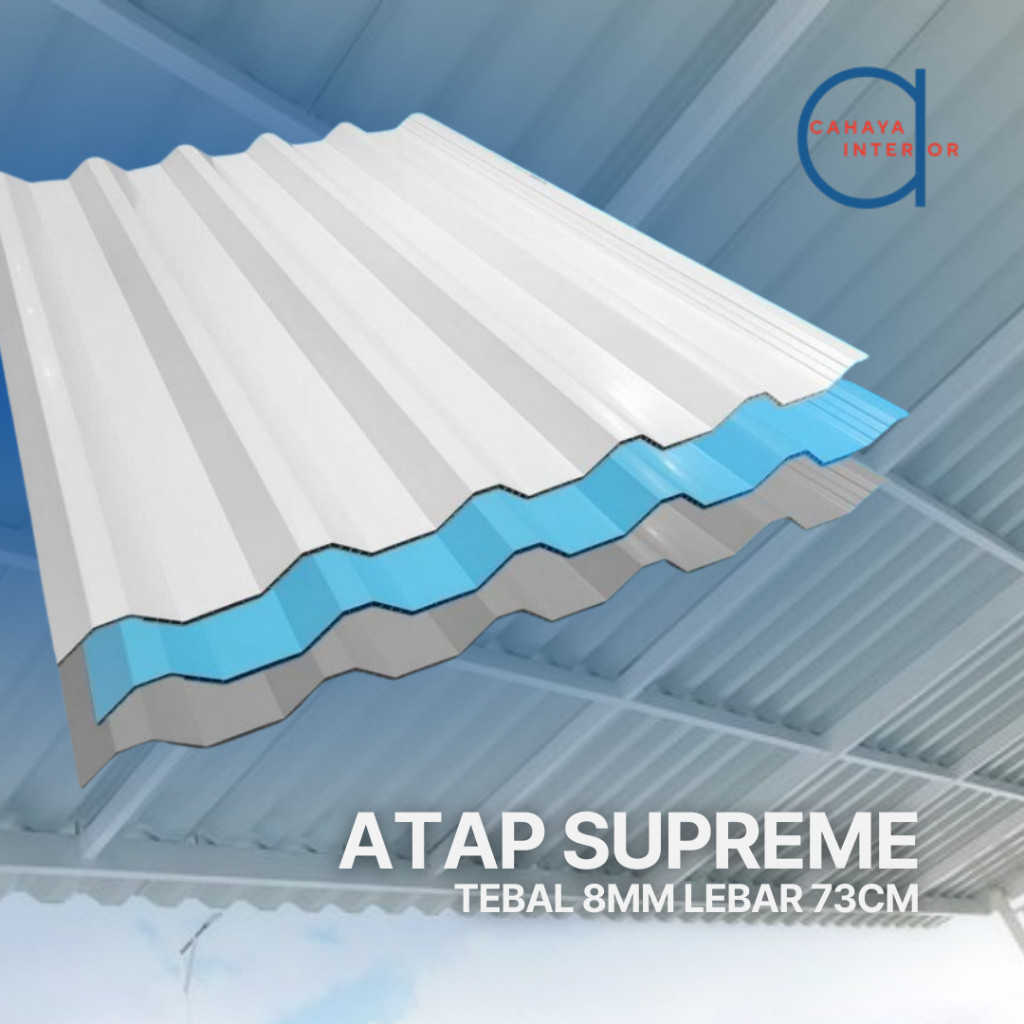 Jual Atap uPVC Supreme Lite Tebal 8mm 12mm Panjang 4meter 5meter 6meter ...