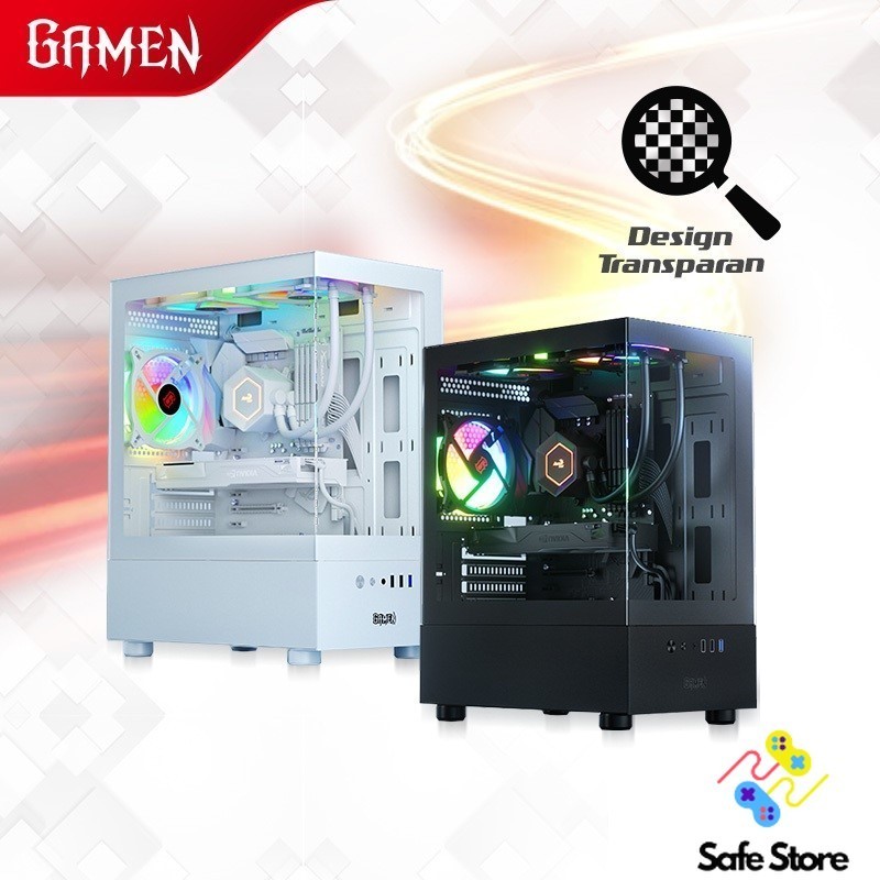 Jual CASING PC GAMEN GCS100 GAMING CASE M-ATX USB 3.0 TEMPERED GLASS ...
