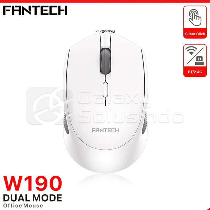 Jual Fantech W190 White Silent Switch Wireless Office Mouse - Putih ...
