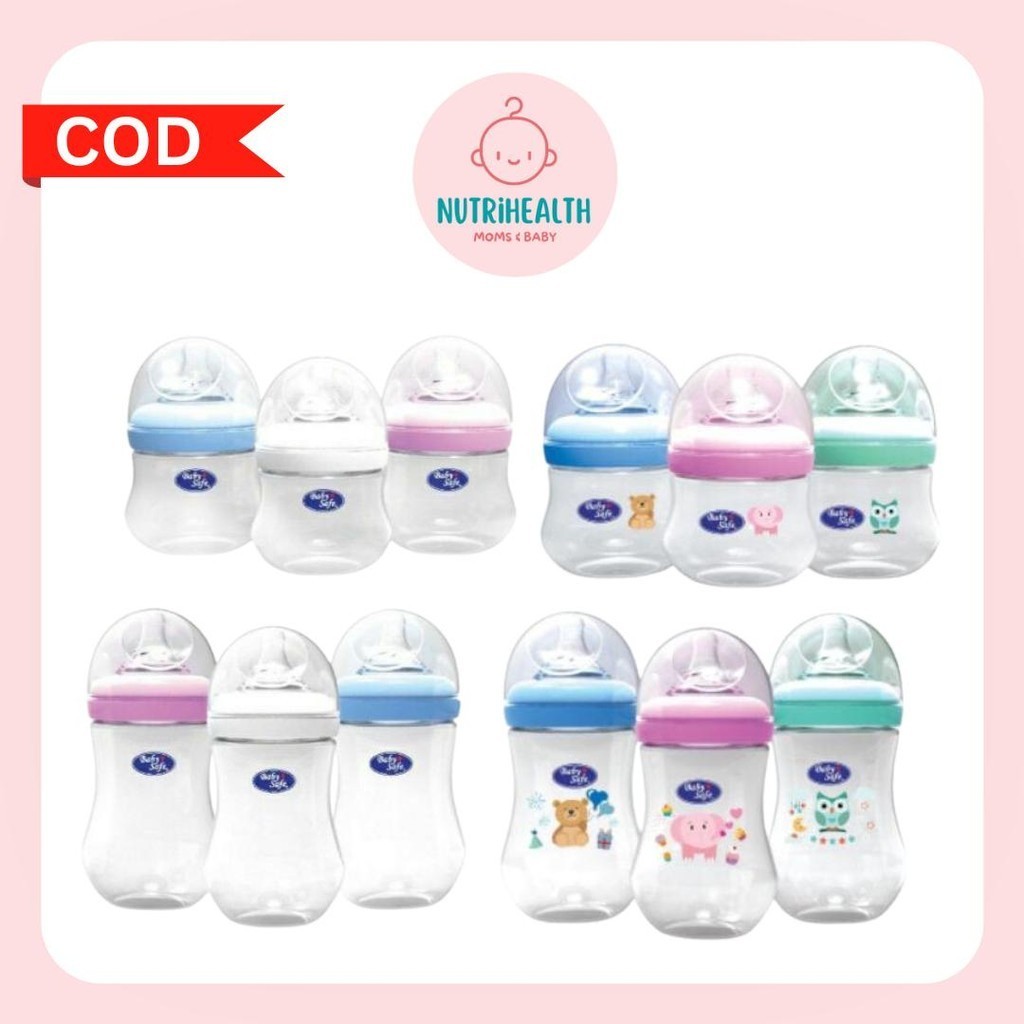 Jual Baby Safe Wide Neck Bottle Botol Susu Bayi Gambar Polos 150ml 260ml | Shopee Indonesia