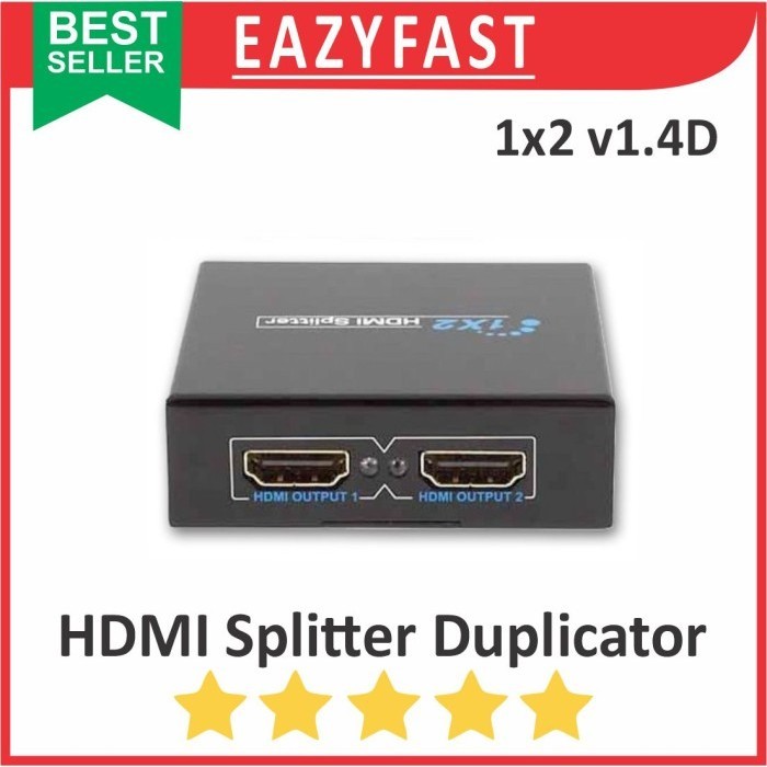 Jual HDMI Switch Splitter Duplicator Input Output 2 Port Kabel Split ...
