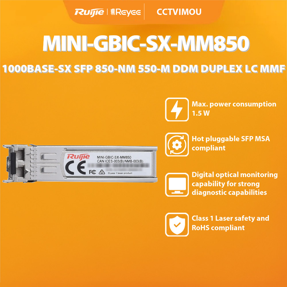 Jual RUIJIE REYEE MINI-GBIC-SX-MM850 1000BASE-SX SFP 850-NM 550-M DDM ...