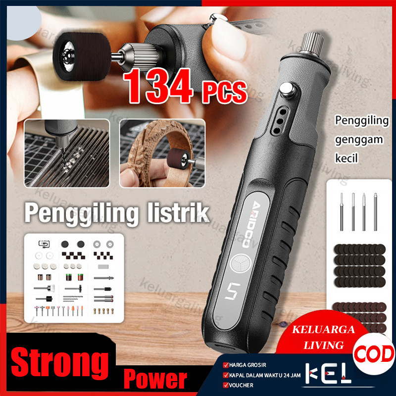 Jual 134pcs Bor Mini 12V DC 18000 RPM Mini Drill Electric Engraver ...
