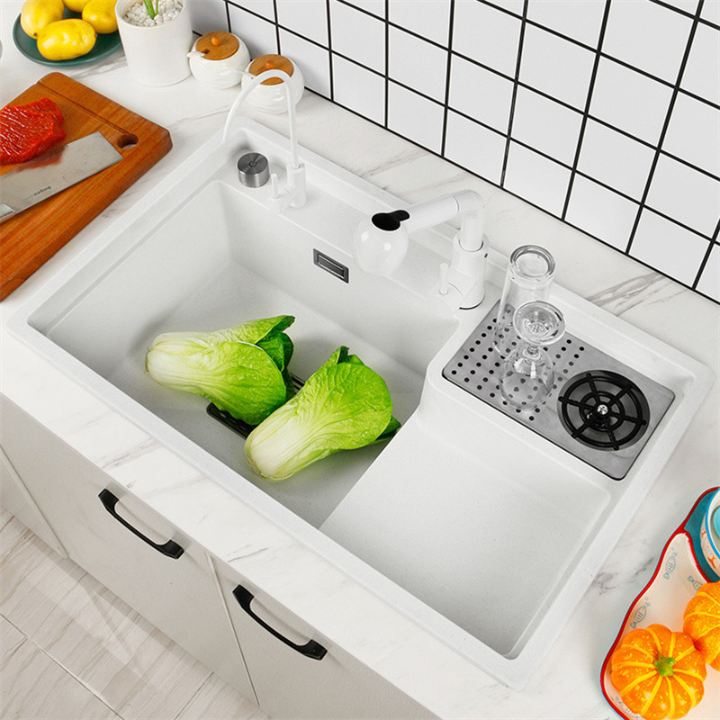 Jual Quartz Stone Kitchen Stepped Sink with High Pressure Cup Washer ...