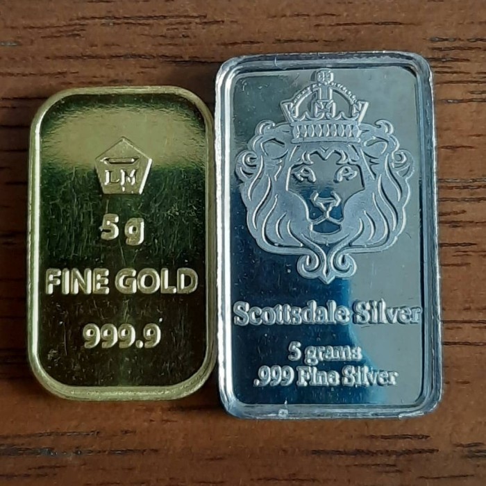 Jual PERAK BATANGAN MINI SCOTTSDALE SILVER BAR 5 GR GRAM UNIK LANGKA ...