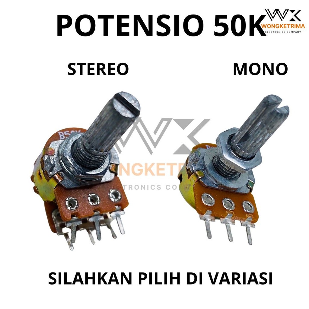 Jual potensio 50k potensio stereo 50k potensio mono 50k | Shopee Indonesia
