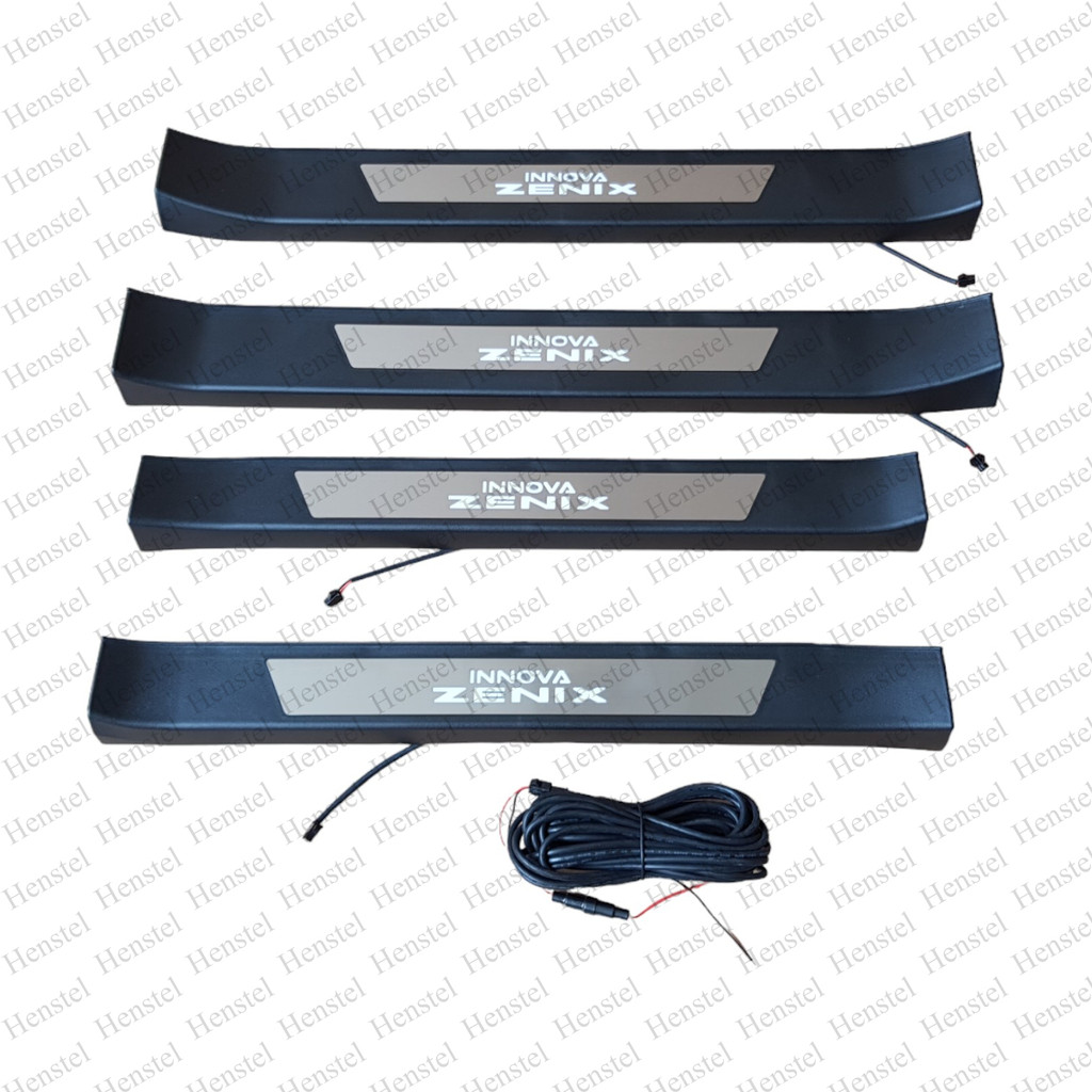 Jual Innova zenix door sill plate (4 pcs) with led / sill plate samping ...