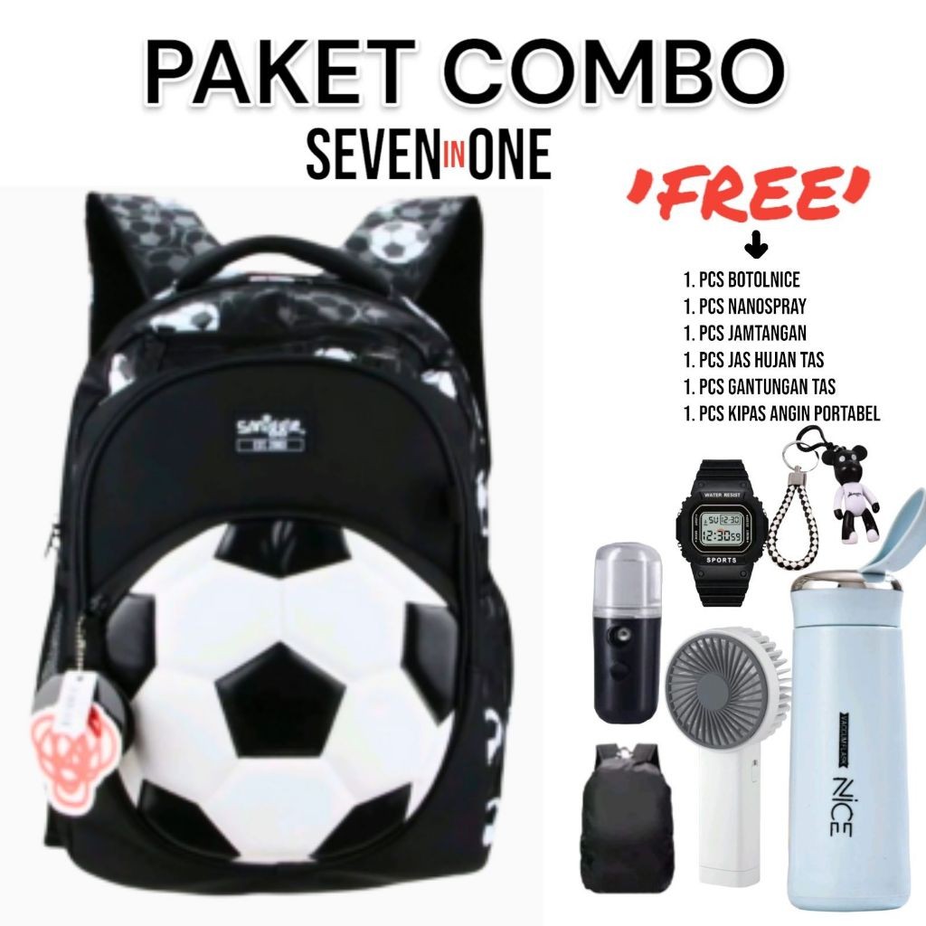 Jual DS0215 - TAS RANSEL ANAK LAKI LAKI MOTIF BOLA TAS SEKOLAH SD SMP SMA TAS ANAK COWOK BANYAK ...