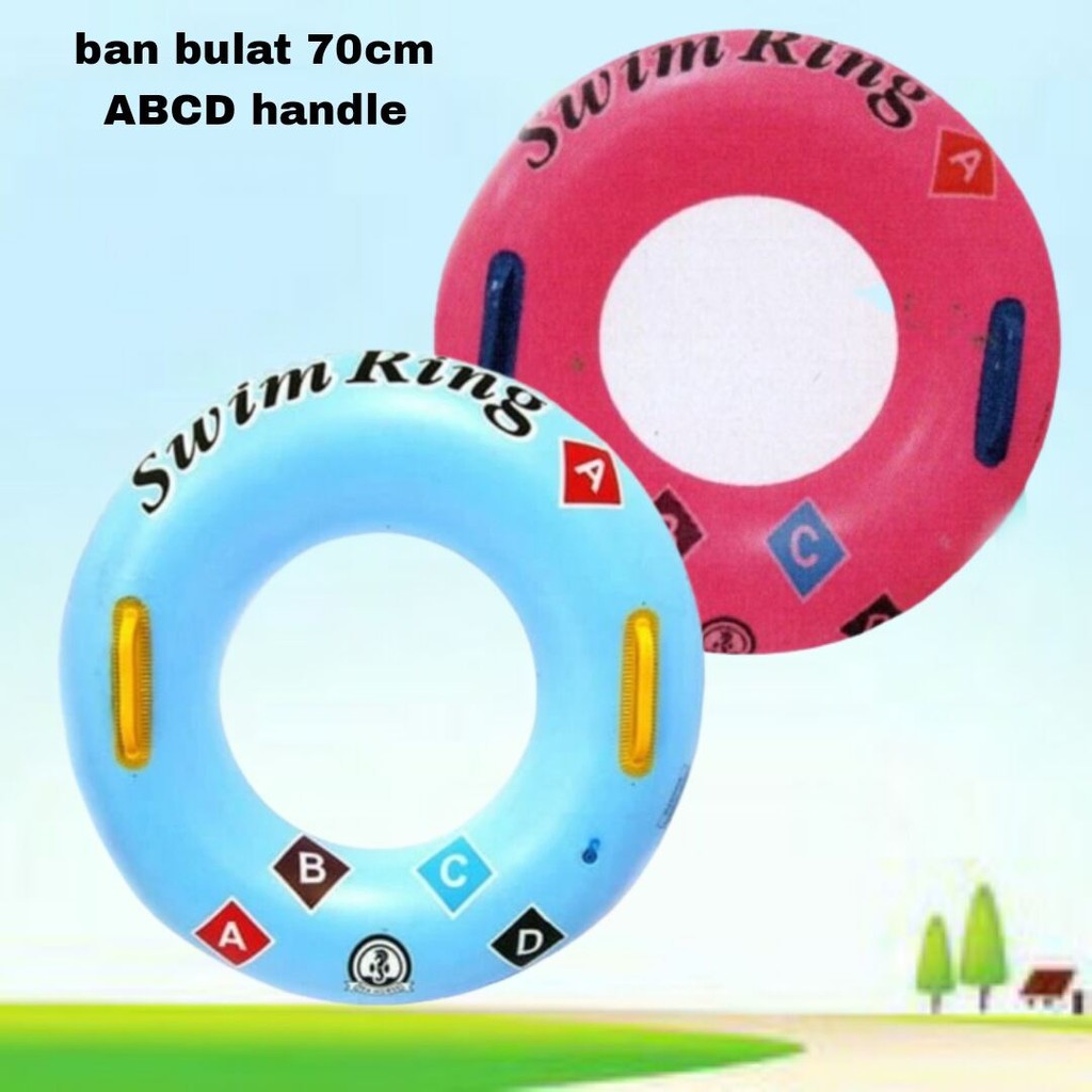 Jual BAN RENANG BULAT 70cm ABCD HANDLE (sr) Pelampung Renang Anak - TWT ...