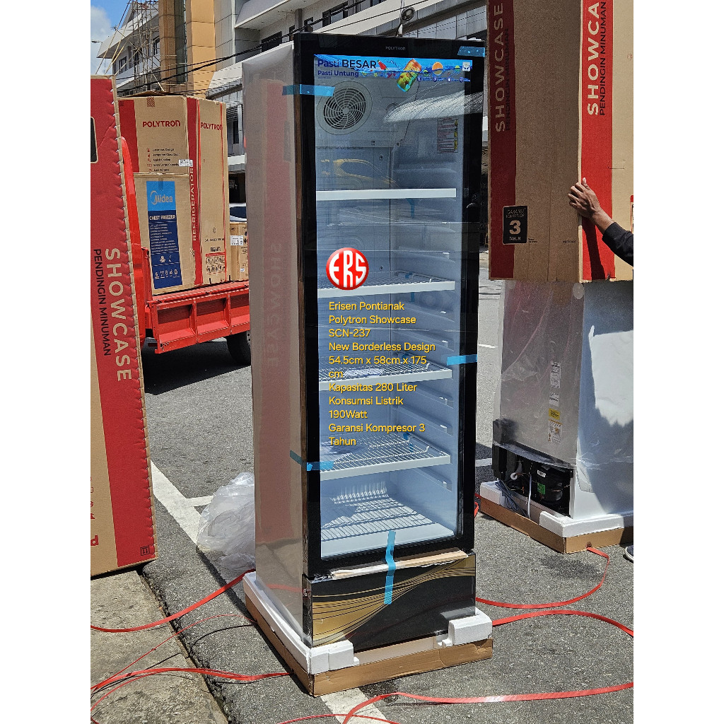 Jual Polytron Showcase New Series Tanpa Gagang SCN-187 Kapasitas 180 ...