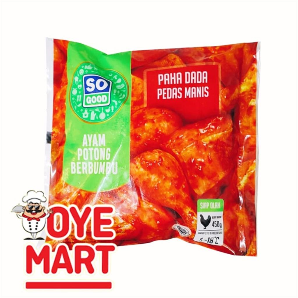 Jual SO GOOD AYAM POTONG PAHA DAN DADA BUMBU PEDAS MANIS 450GR/DAGING ...