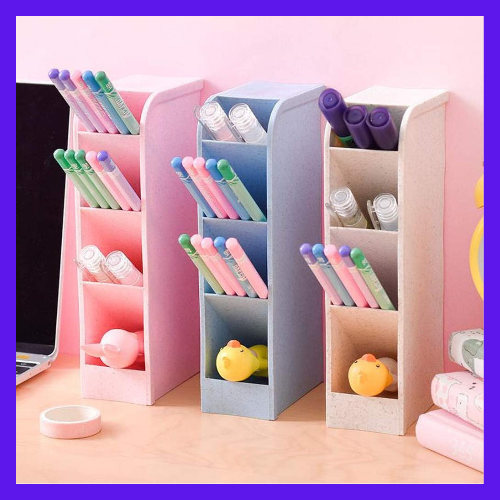 Jual TokoMaspul-RAK MINI 4 SEKAT /RAK LACI PLASTIK 4 SLOT PULPEN SPIDOL ...