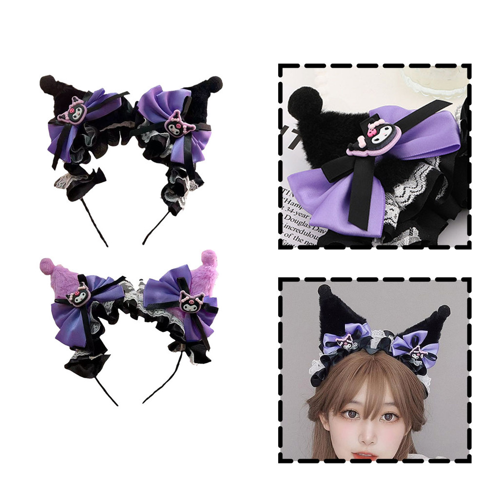 Jual Bando Kuromi Telinga Kucing/remium Bando Sanrio Kuromi/Bando ...
