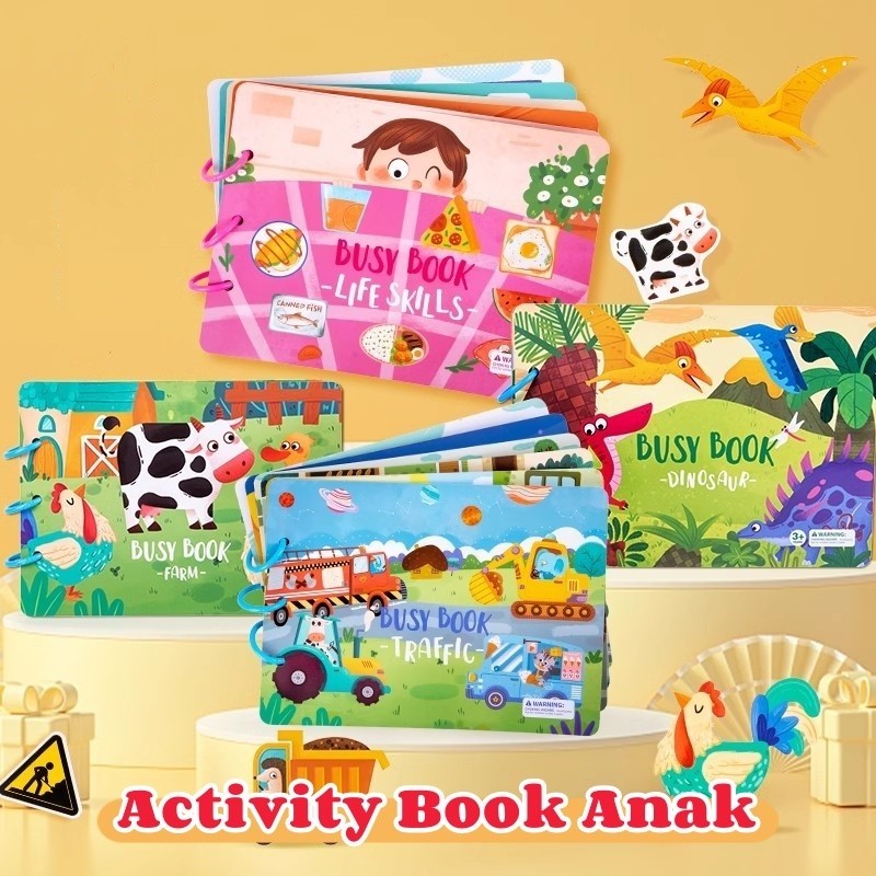 Jual Busy Book/ Buku Aktivitas Anak/Mainan Edukasi Anak /Buku Stiker ...