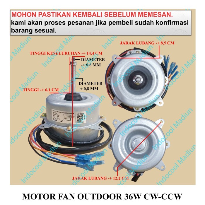 Jual KWALITAS BAGUS KWS MFO36M DINAMO MOTOR FAN / MOTOR FAN OUTDOOR ...