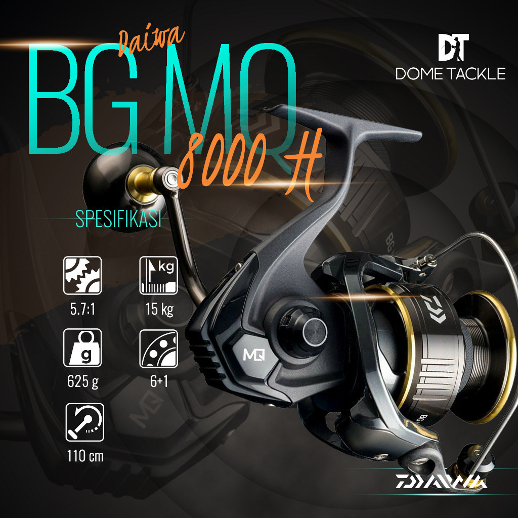 Jual Reel Spinning Jigging Reel Daiwa BG MQ ARK 2021 Reel Pancing 5000 D 6000 D 8000 H | Shopee ...