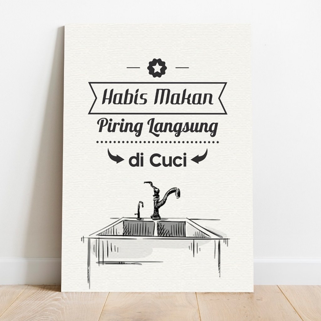 Jual Poster Habis Makan Piring Langsung di Cuci Kayu MDF | Shopee Indonesia