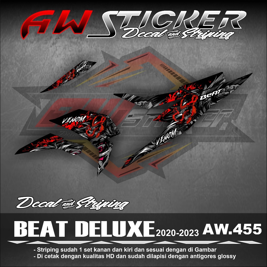 Jual 455 Striping Beat Deluxe 2020 2021 2022 2023 Stiping Beat street ...