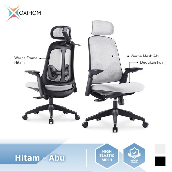 Jual OXIHOM FM7217 Kursi Mesh Kursi Gaming Kursi Kantor dengan Foot ...